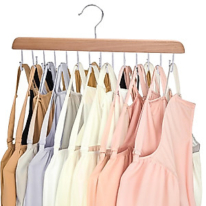 JOHOUSE Belt Hanger for Closet, Belt Rack Belt Organizer 14 Hooks Belt Holder for Storage Max 42 Belts 360°Rotating for Bra Tie Tank Top