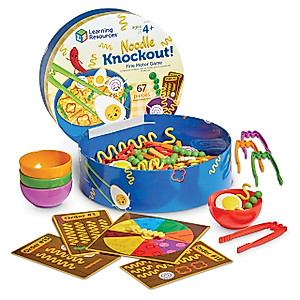 Learning Resources Noodle Knockout! Fine Motor Game,Fine Motor Skills Toys, 67 Pieces, Ages 4+