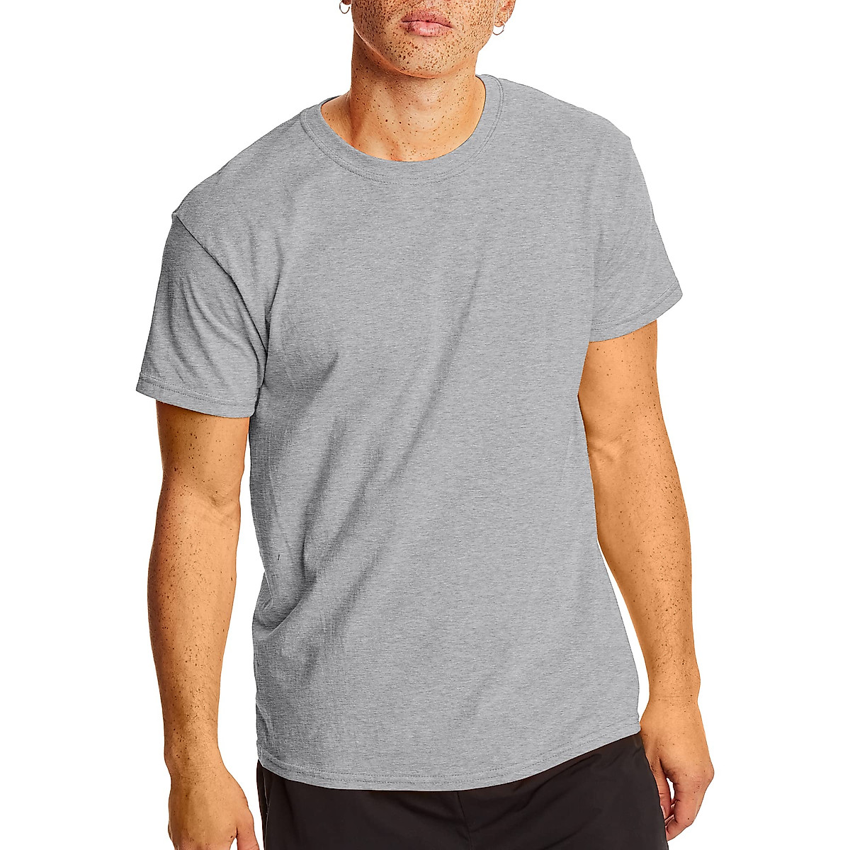 Hanes Men's 2 Pack X-Temp Performance T-Shirt, Light Steel, MEDIUM