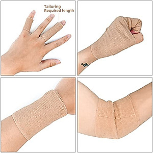 [8 Pack 4" x 5 Yards] Carbou Self Adhesive Cohesive Bandage Wrap, Self Adherant Non-Woven Wrap Rolls, Atheletic Tape for Wrist, Ankle, Hand, Leg, Premium-Grade Medical Stretch Wrap