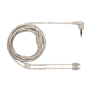 Shure Earphone Replacement Cable for SE Sound Isolating Earphones with MMCX Connection Detachable Cables (SE215, SE315, SE425, SE535, SE846) - 46-inches Long, Clear (EAC46CLS)