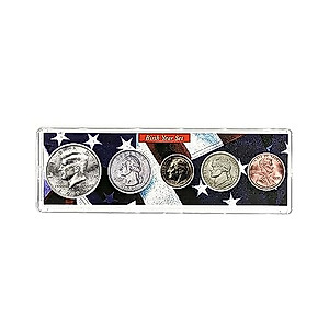 1995-5 Coin Birth Year Set in American Flag Holder Uncirculated
