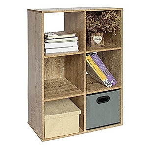 PACHIRA E-Commerce US 6 Cube Storage Organizer Unit Shelf, Closet Cabinet, Bookshelf File Organizer Rack in Living Room, Bedroom, Study,Oak