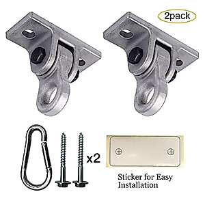 ABUSA Heavy Duty Metal Color Swing Hangers Screws Bolts included Over 5000 lb Capacity Playground Porch Yoga Seat Trapeze Wooden Sets Indoor Outdoor 2 Pack