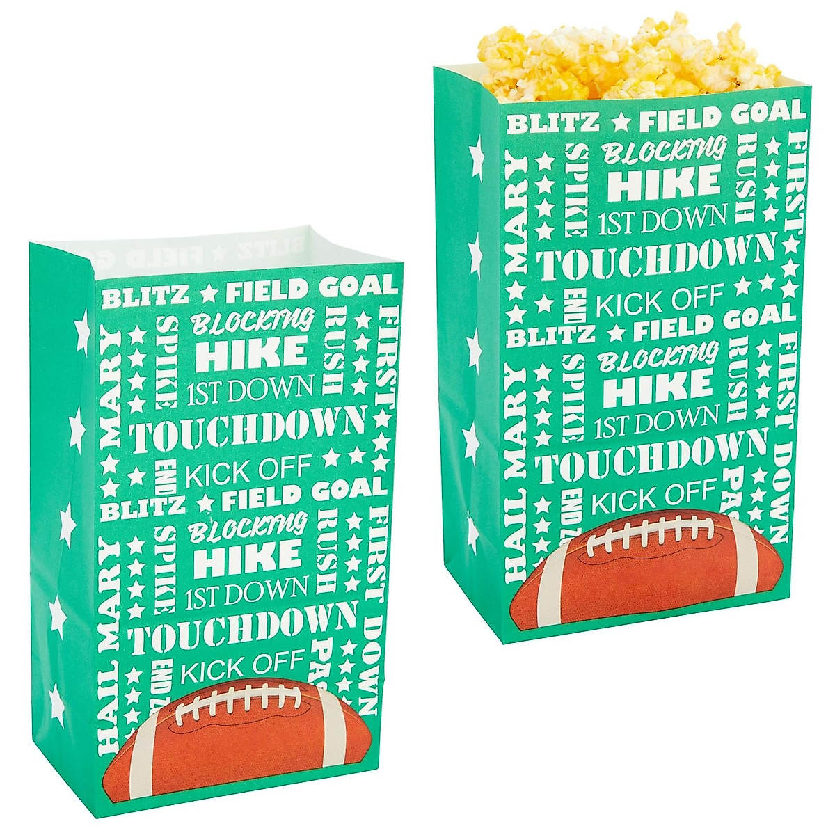 Juvale 36 Pack Football Snack Bags for Kids Sports Birthday Supplies, Party Favors, Treats (5.3 x 8.7 x 3.3 In)