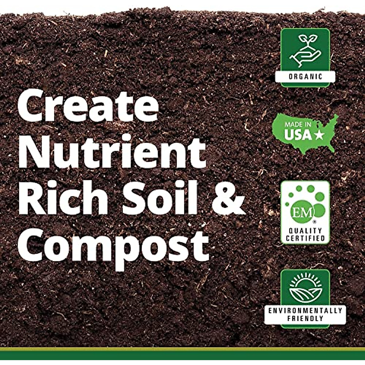 TeraGanix EM Premium Bokashi Bran, Compost Accelerator, Rice Bran Mix, Odor Eliminator, Formulated by Dr. Higa (Bokashi Inventor), Bokashi Compost Starter for Kitchen Compost Bin & Soil (2 Lb)