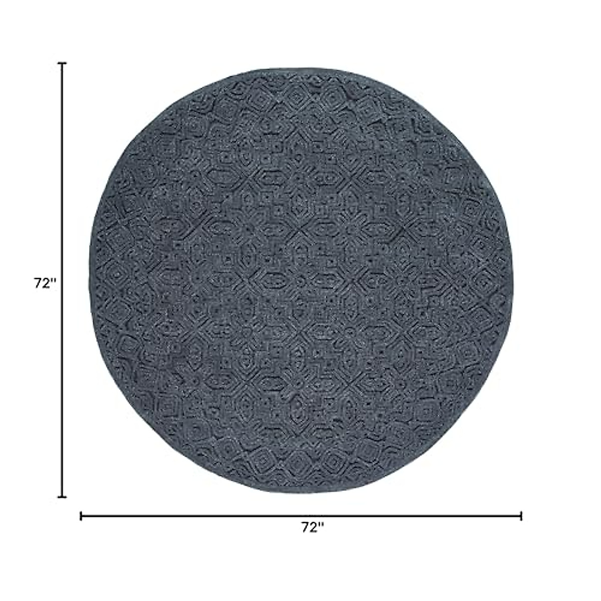 SAFAVIEH Textural Collection Area Rug - 8' x 10', Charcoal, Handmade Wool, Ideal for High Traffic Areas in Living Room, Bedroom (TXT101H)