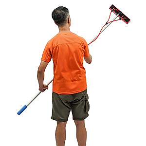 26 Feet Reach Solar Panel Cleaning Brush & Pole Water Fed Pole Kit,Suitable for high Windows Cleaning, Solar photovoltaic Panel Cleaning and Cleaning Cars Trucks Vans caravans Windows