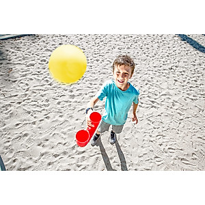 Original pindaloo Skill Game with 2 balls- Gifts for Kids and adults Indoor & Outdoor Games, Ball Toys for, Teen, & Girls- Gift Ideas for Teens, Fun Stuff Party, Develops Motor & Juggling Skills - Red