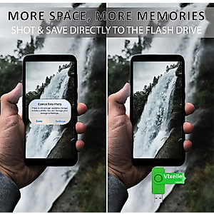 Vixelle 128GB High Speed USB 3.0 Type-C Flash Drive with Lanyard – 2in1 Dual USB C Memory Stick - 360° Swivel Pen Drive with Keychain Loop – 128GB USB Stick for Smartphone, Tablet & Computer - Green