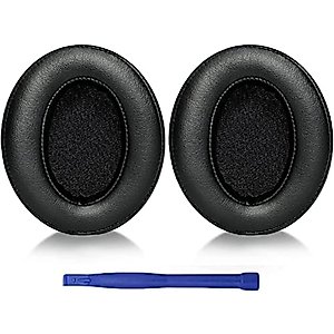 Aiivioll Compatible with Sennheiser Momentum 2.0 Ear Cushions, Isolating Headphone Cushion Memory Foam Replacement Earpads (Black +Black Net)