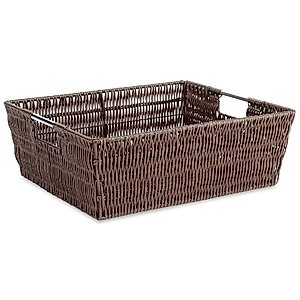 Whitmor Java Rattique Shelf Storage Tote Basket