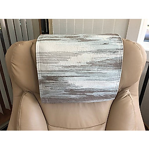 Office Chair Headrest Cover Furniture Pad Upholstery Fabric Pastel Powder Size 14Wx30L" to Protect Home Recliner Media Room Chair Theater Seating