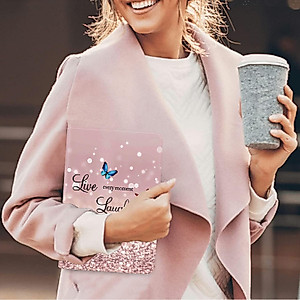 stmedazm Case for Samsung Galaxy Tab A8 10.5 Inch 2022 Tablet [SM-X200/X205/X207], Slim PU Leather Case, Adjustable Stand with Auto Wake/Sleep - Glitter Quote Live Laugh Love