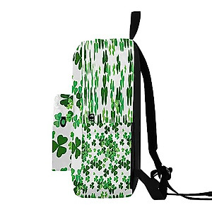 GAIGEO St Patricks Day Shamrock Large Laptop Backpack, Backpack Hiking, College Backpack with Laptop Compartment, Backpack for Work