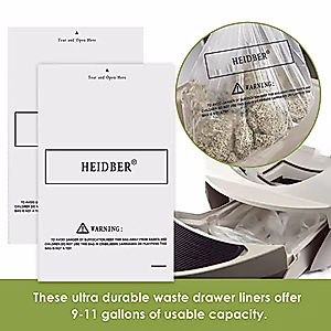 Cat Litter Box Liner Bags 80-Pack Fit For Robot Litter Line Box Automated Waste Drawer Liners 9-11 Gallons of Capacity,Replacement Cat Bags