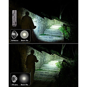 RovyVon A3 Pro G4 USB-C Rechargeable 7000K EDC Flashlight, 650 High Lumen Ultra Bright with Cool White, Momentary On, Lock Mode, Gift for Pocket Outdoor(Marble Surface)