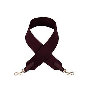 Reason Charm 2.36" Wide Unadjustable Crossbody Bag Strap Replacement All-Match Canvas Strap for Handbags Purse and Shoulder Strap (Deep Red)