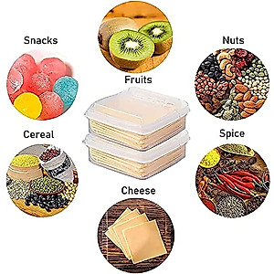 Sliced Cheese Container for Fridge with Flip Lid,Butter Block Cheese Slice Storage Box,Portable Leakproof Clear Flip Top Storage Box,Vegetable & Fruit Fresh-Keeping Box for Food Storage (2PCS)