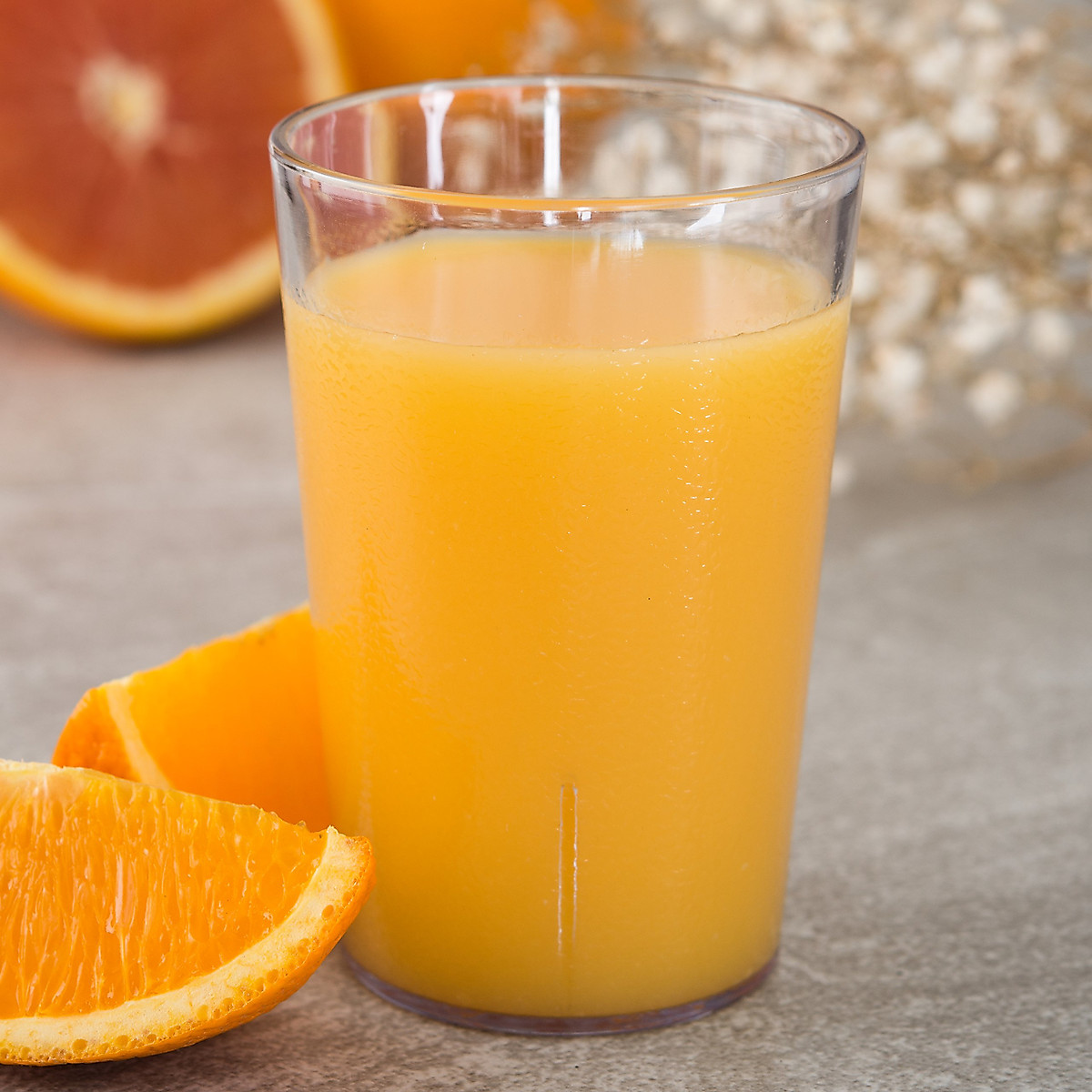 CFS 55268107 Stackable ShatterResistant Plastic Tumbler, 8 oz., Clear (Pack of 6)