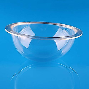 Trolleyshop Diameter 3.94 inch/100MM w/ 4 Holes Acrylic Dome Flange Clear Plastic Hemisphere Indoor/Outdoor CCTV Replacement Clear Dome Camera Cover Security Dome Camera Housing