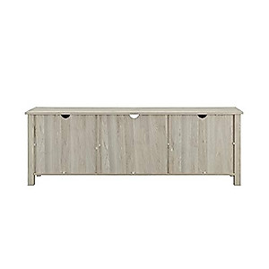 Walker Edison Portsmouth Classic 2 Glass Door TV Stand for TVs up to 80 Inches, 70 Inch, Birch