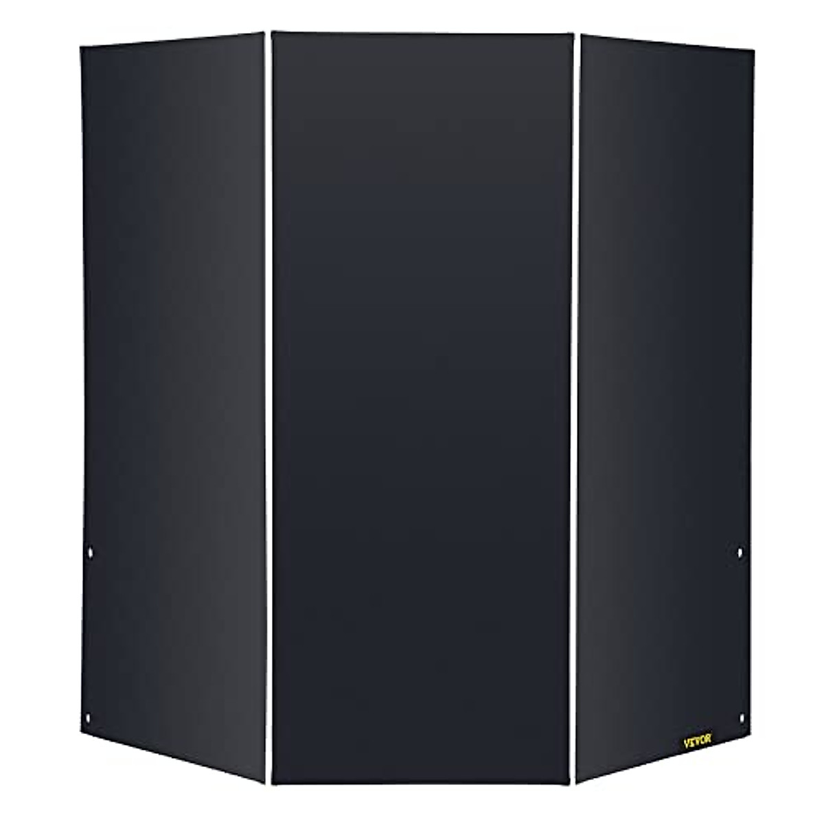 VEVOR Fireplace Screen, 47 x 34.3 Inch, 3-Panel Iron Freestanding Spark Guard with Support, Metal Craft, Broom Tong Shovel Poker Included, for Fireplace Decoration & Protection, Black