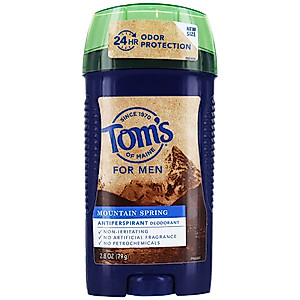 Tom's Of Maine 48hr Mountain Spring Mens Antiperspirant 2.8 oz Stick