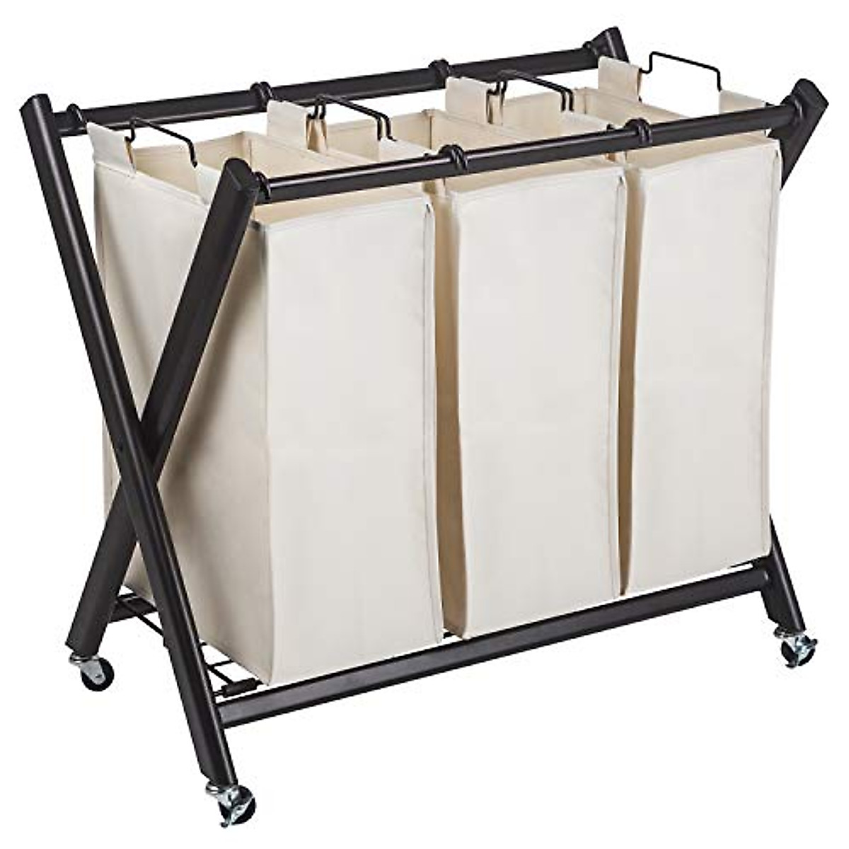GreenWay Deluxe Steel Triple Laundry Sorter