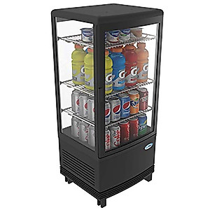 KoolMore CDCU-3C-BK Display Refrigerator, Black, 3cubic feet