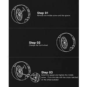stio Front Wheel Assembly for Go Kart Pro and Gokart Bundle, Compatible with Ninebot by Segway GoKart Pro/Gokart Kit, Gokart Karting Front Wheel Replacements Kart Kit Refit Original Accessories