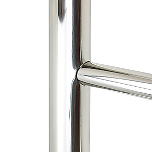 WarmlyYours Polished Radiant Electric Heated Towel Warmer, 11 Bar, Hardwired, Overheat Protection, Integrated On/Off Switch, Stainless Steel