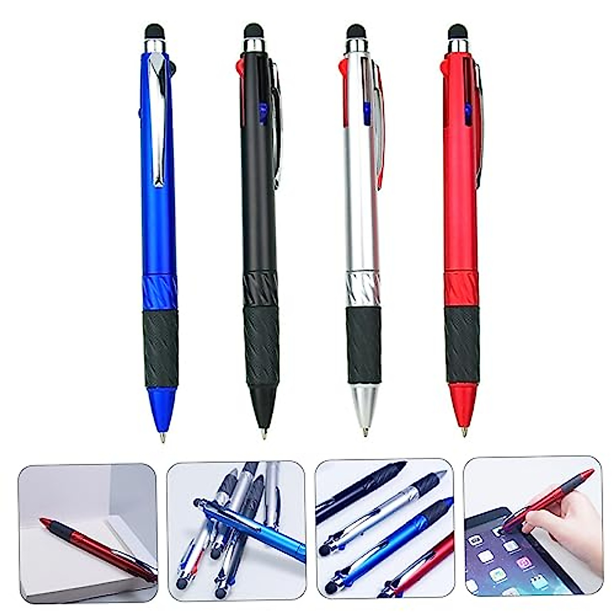 NUOBESTY 8 Pcs 1 Set Multifunction Stylus Phone Touch Pen Touch Stylus Pen Stationery Phone Stylus Smart Phone Stylus Pen Pilot Fountain Pen Portable Meeting Pens Ball Pens with Stylus Flat