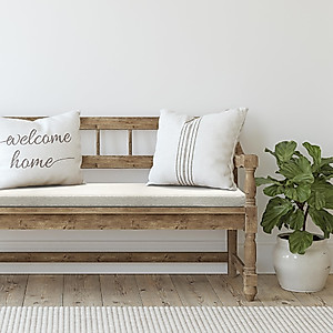 YOLOJSDI 36 Inch Classic Solid Indoor Bench Cushion, High-Density Foam Rectangle Bench Seat Cushion Pad with Non-Slip Bottom, Washable (Off White, 36x16x1.5in)