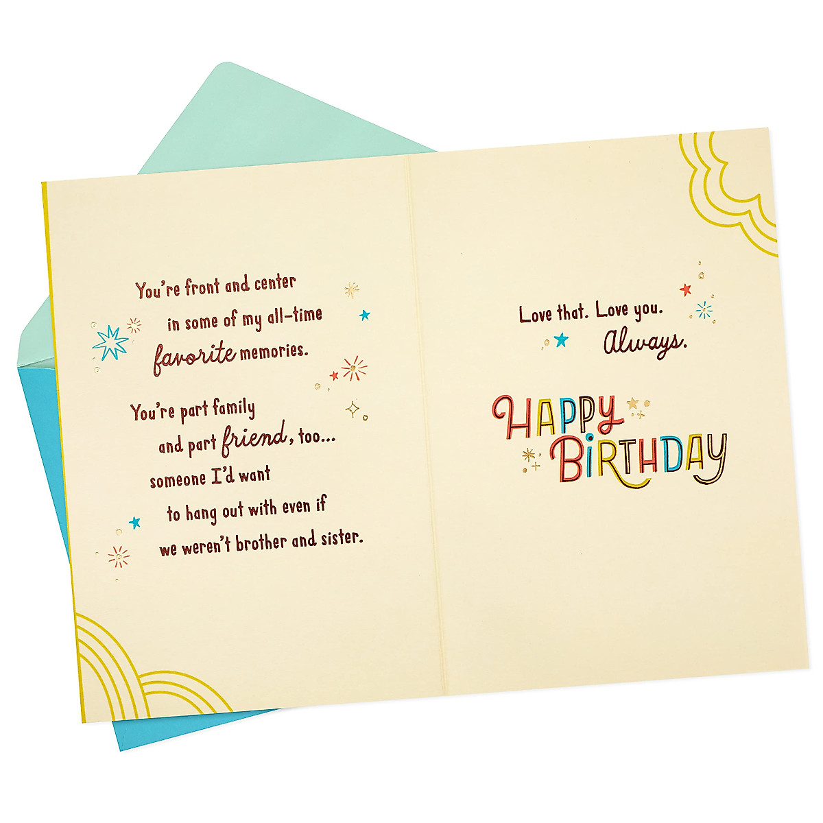 Hallmark Birthday Card for Brother from Sister (Cheers to You)