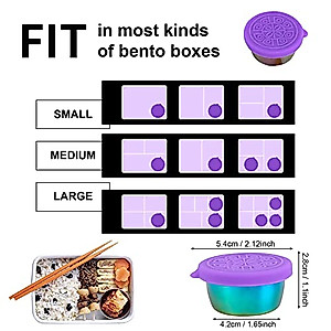 Salad Dressing Container to Go, 6x1.6 oz Reusable Small Containers with Lids, Rainbow Sauce Containers for Lunch Box, 18/8 Stainless Steel Condiment Cup, Easy Open, Leakproof Dipping Sauce Cups