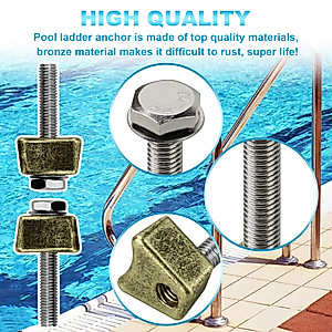 Pool Ladder Anchors - PW-4C Perma-Socket Wedge Assy for Perma Cast Style Bronze Anchor Socket Bolt/Fit 3", 4" Sockets