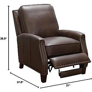 BarcaLounger Melrose Transitional Recliner Lounge Chair with footrest Extension 7-3155 in Ashford Walnut All Leather 5625-87 - Curbside Delivery