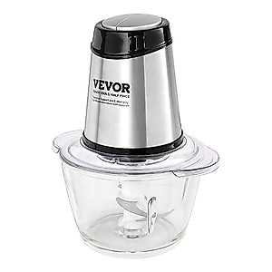 VEVOR Food Processor, Electric Meat Grinder, Electric Food Chopper, 2 Speeds Food Grinder for Baby Food, Meat, Onion, Vegetables (5 Cup)