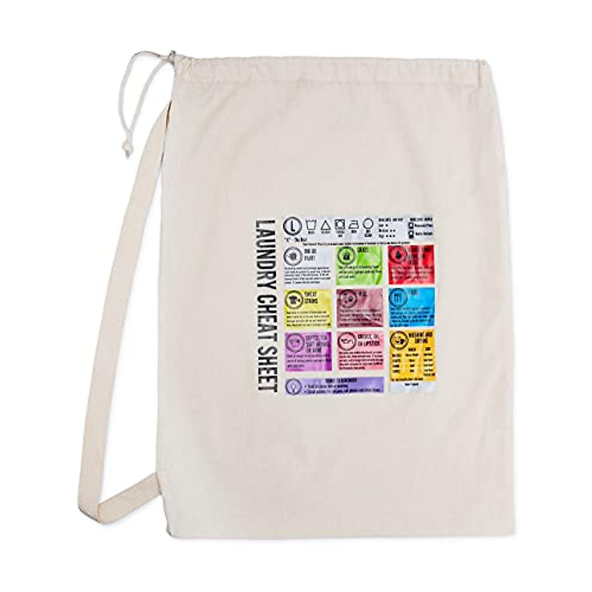 Voisin Products LCS College Laundry Bag w Laundry Guide, Laundry Bag with straps. Cotton Laundry bags drawstring. College Dorm Laundry Bags. Dorm Laundry Bag. Cotton Laundry Bag. Laundry Bag College