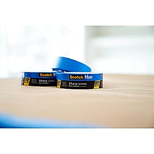 ScotchBlue Sharp Lines Multi-Surface Painter's Tape, 0.94 Inches x 60 Yards, Blue, Paint Tape Protects Surfaces and Removes Easily, Edge-Lock Painting Tape for Indoor and Outdoor Use (2093-24EC)