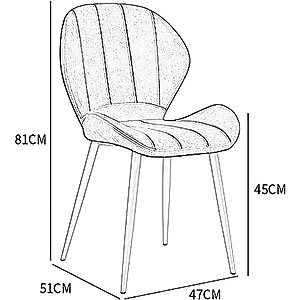 Chairs Modern Kitchen Chairs Set of 6 Soft Velvet Cushion Seat and Back Sturdy Metal Legs for Living Room Bedroom Dining Chairs (Color:Pink)