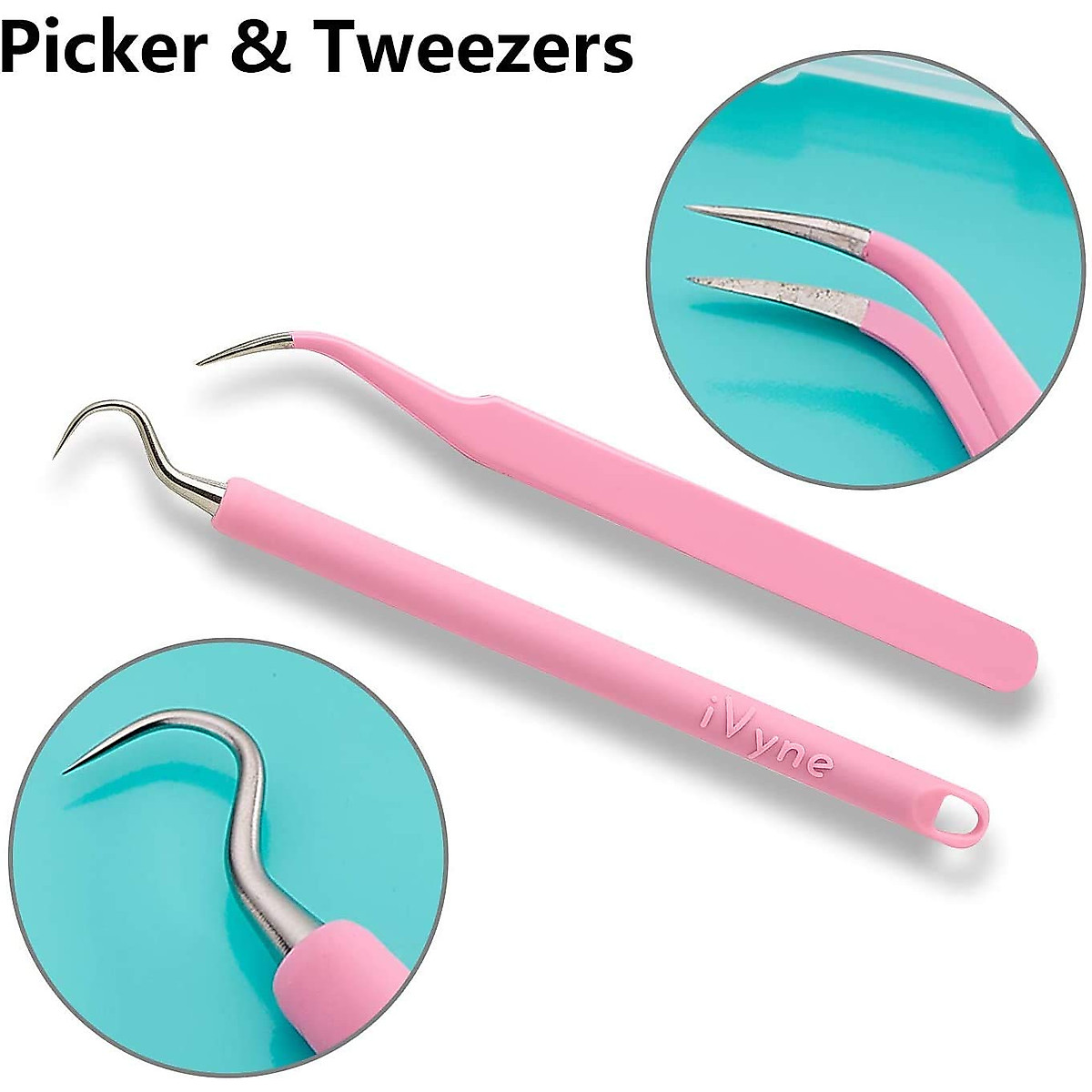 iVyne Cordless Light Pad with iVyne 2 Pc Essential Tools and Vyne Berry Suction Scrap Collector - Pink