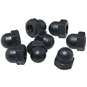 Hex Acorn Nut FMHXG 30PCS Black M4 Nylon Hexagon Decorative Cap Nuts for Mechanical Equipment Communication Equipment and Furniture Decoration, Hex Cap Nut