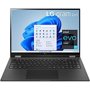 LG 16T90P-K.AAE7U1 Gram 2-in-1 16-inch Laptop with Pen, i7-1195G7, 512GB SSD (Renewed) Bundle with 2 YR CPS Enhanced Protection Pack
