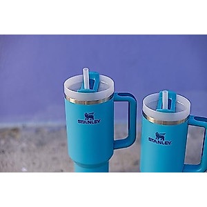 Stanley Quencher H2.0 FlowState Stainless Steel Vacuum Insulated Tumbler with Lid and Straw for Water, Iced Tea or Coffee, Smoothie and More, Pool, 30 oz
