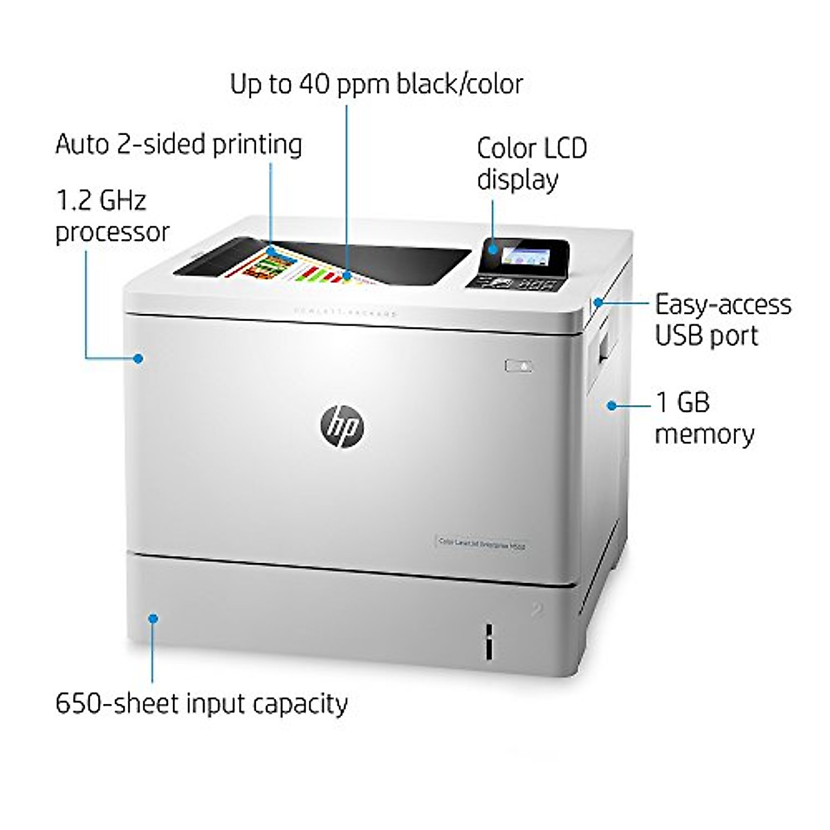HP Color B5L25A#BGJ LaserJet Enterprise M553dn with HP FutureSmart Firmware (Renewed)
