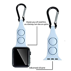 Compatible for Apple Watch Band-Replaceable Apple Watch Keychain,Necklace Pendant,Fob,Clip On,Carabiner,Pocket Watch Case,Lanyard,Arm,Nurse Watch Band