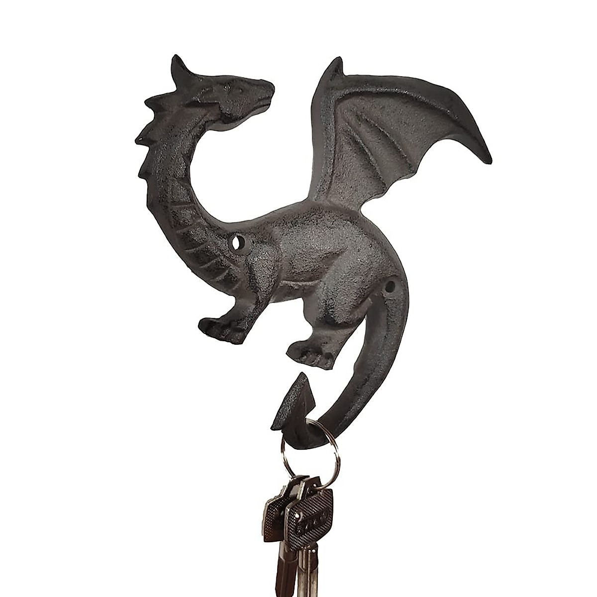 WINTENT Solid Cast Iron Dragon Hook Hanger for Key Coat (Dragon-1)