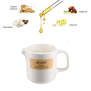 MELONY Soy Massage Oil Candle | Horeysuckle Galbanum | 2.82 OZ / 80G | Perfect Intensive Skin Treatment Candle | Nourishing with Almond Oil, Shea Butter & Cocoa Butter | Massage & Moisturise